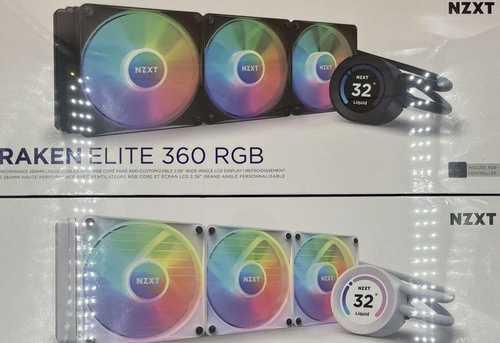 Сжо nzxt Kraken Elite 360 RGB, белая/черная LCD