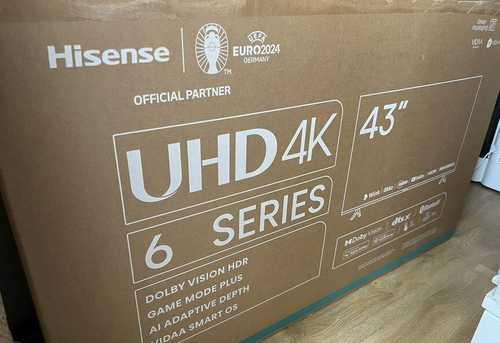 Телевизор hisense 43A6K, новый