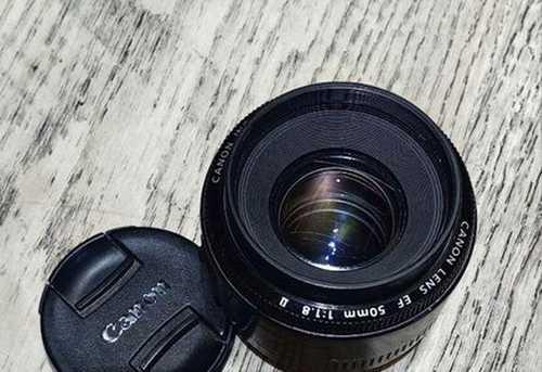 Объектив для портретной съёмки Canon lines EF 50mm