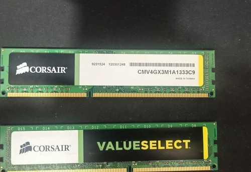 Оперативная память Corsair DDR3 4 гб