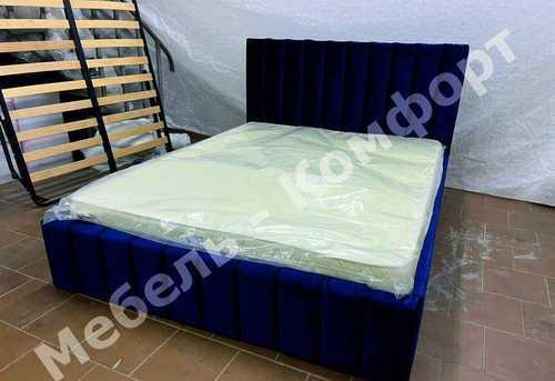 Кровать двуспальная с мягкой спинкой/для санатория