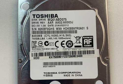 Жесткий диск 2,5" 750GB