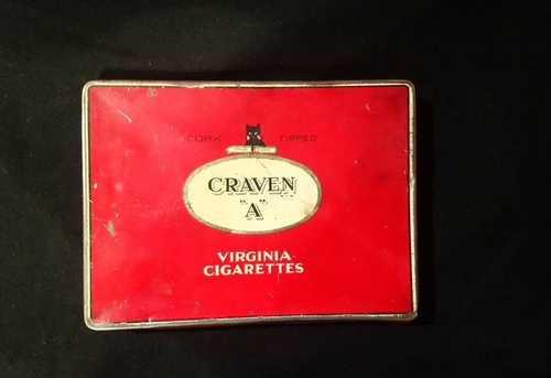 Винтажная коробка из под американских сигарет