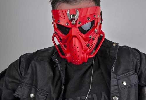 Красная защитная маска каска шлем страйк design