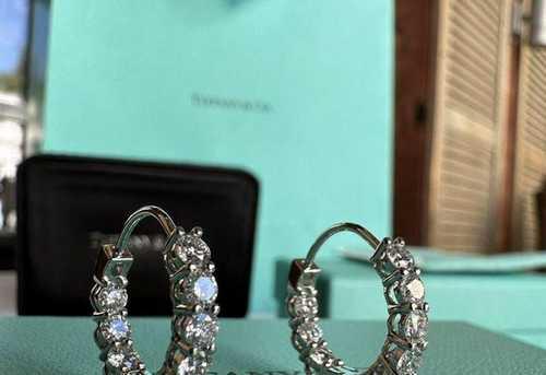 Серьги Tiffany Hoop Earrings Platinum