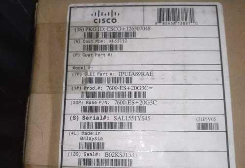 Cisco 7600-ES+20G3C 7600-ES+4TG3C 7600-SSC-400