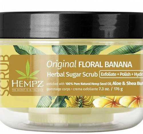 Hempz скраб с цветочно-банановым ароматом