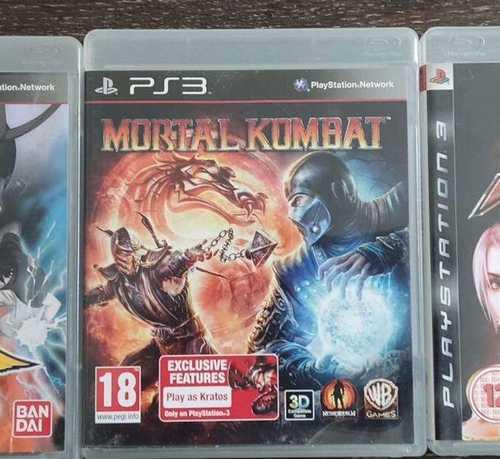 Mortal Kombat, Soul Calibur 4, Naruto. Диски PS3