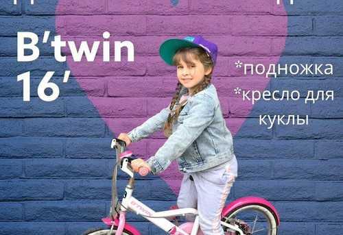 Детский велосипед btwin 16