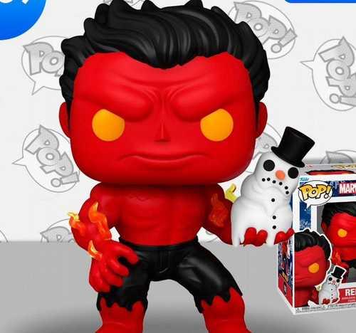 Фигурка Funko POP Bobble Marvel Holiday S4 Red