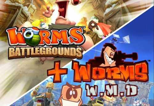 Worms Battlegrounds + Worms W.M.D PS4/PS5 RUS