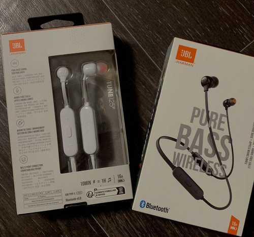 Наушники JBL tune 125bt black/white