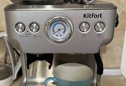 Кофемашина рожковая kitfort