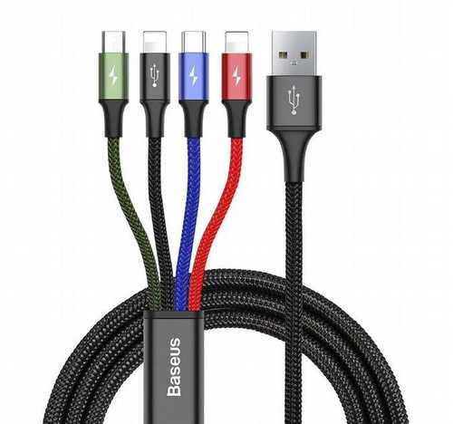 Кабель USB Baseus 4 in 1 для Micro & Type-C & 2x L