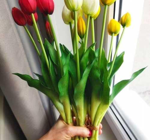 Тюльпаны силиконовые для декора