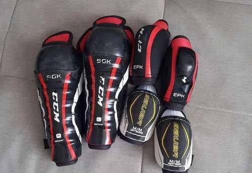 Налокотники хоккейные детские bauer, щитки хокей