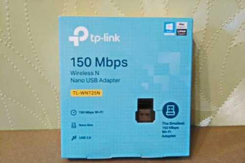 Сетевой адаптер WiFi TP-link TL-WN725N USB 2.0