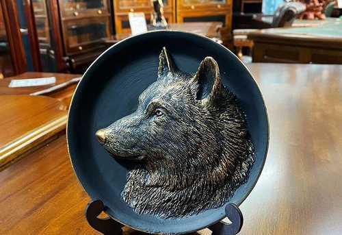 Декоративная тарелка "Волк"