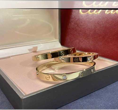 Браслет Cartier Love, 4 бриллианта 0,33ct