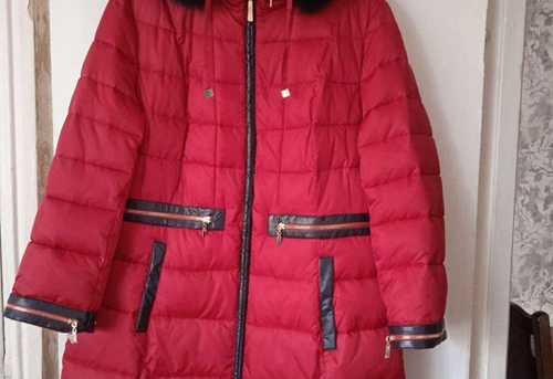 Зимняя женская куртка (очень теплая) 54 56 размер