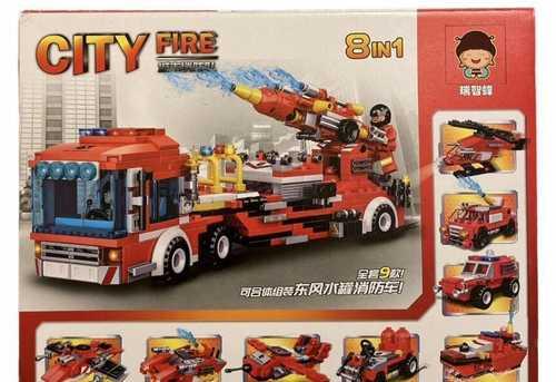 Новый конструктор пожарная машина 8в1
