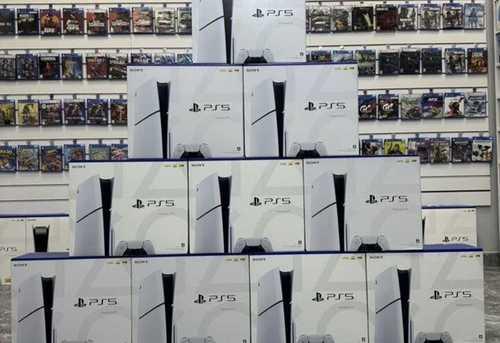 Sony PlayStation 5 Slim 1Tb (новая) + 50 игр