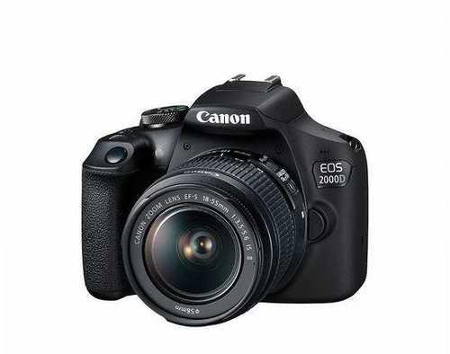 зеркальный фотоаппарат canon eos 2000d kit 18-55 is ii