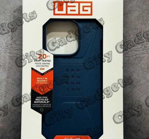 Чехол Uag Civilian для iPhone 16 Pro синий