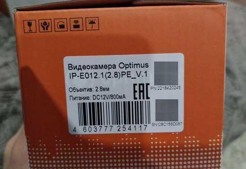 Видеокамера optimus IP-E012. 1 (2.8) PE V. 1