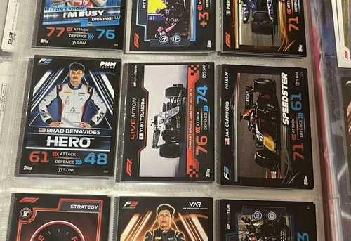 Коллекционные карточки topps turbo attax F1