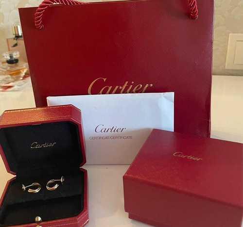 Cartier trinity сережки оригинал