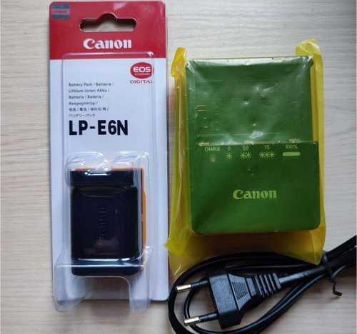 АКБ Canon LP-E6N   зу Canon LC-E6 Новый 2024 года