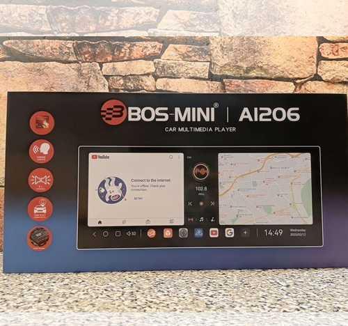 Андроид Магнитола Bos-mini AI206 DSP 4 64Gb CarPla