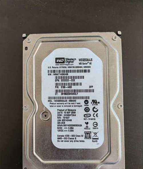 Жесткий диск 320 гб wd3200aajs