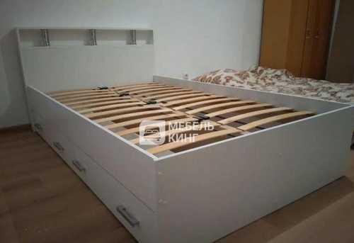 Кровать 120х200 полуторка с ящиками