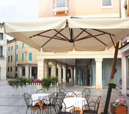 Уличный зонт для кафе / дачи на боковой опоре