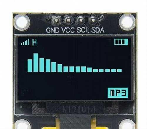 Дисплей 0.96 inch oled 128X64 I2C голубой