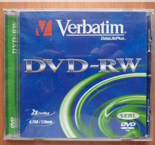 Диски перезаписываемые Verbatim DVD-RW бу