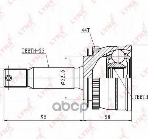 ШРУС наружный подходит для hyundai Accent (Тага