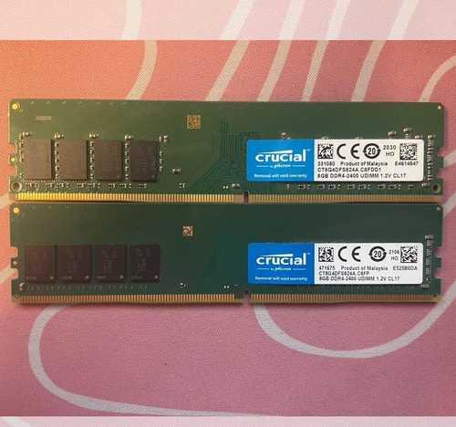 Оперативная память crucial ddr4 16gb 2400