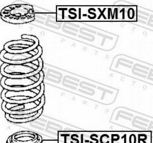 Febest TSI-SCP10R Опора (проставка) пружины нижняя