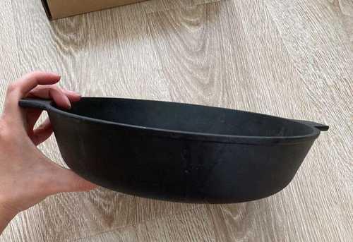 Чугунная сковорода 26 см с крышкой