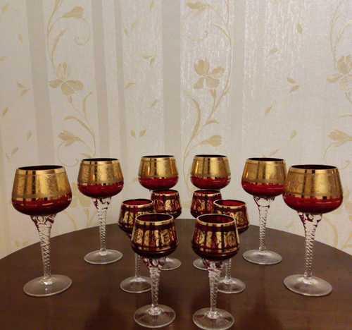 Рюмки и фужеры богемия