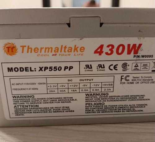 Блок питания termaltake 430w xp550pp