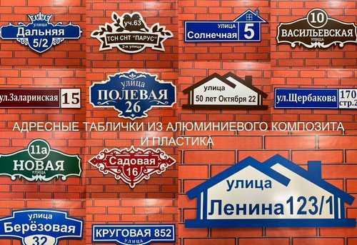 Табличка на дом, забор, столб