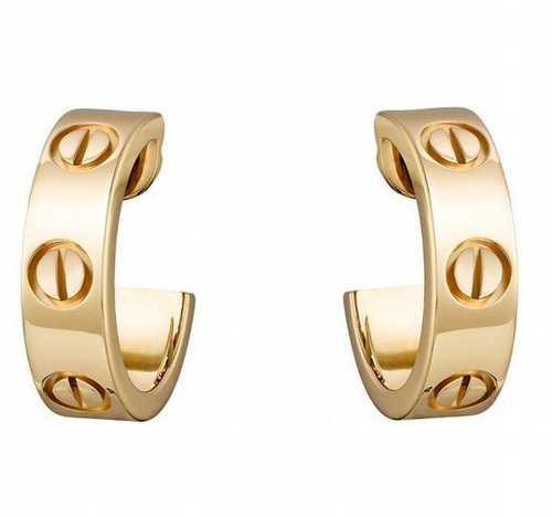 Серьги Cartier Love Classic Model Yellow Gold B8022500