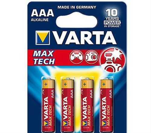 Батарейки varta MaxTech AAA (блистер 4 штуки)