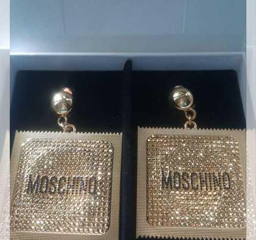 Серьги клипсы moschino