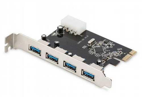 Контроллер 4xUSB 3.0 PCI-E с доп.питанием