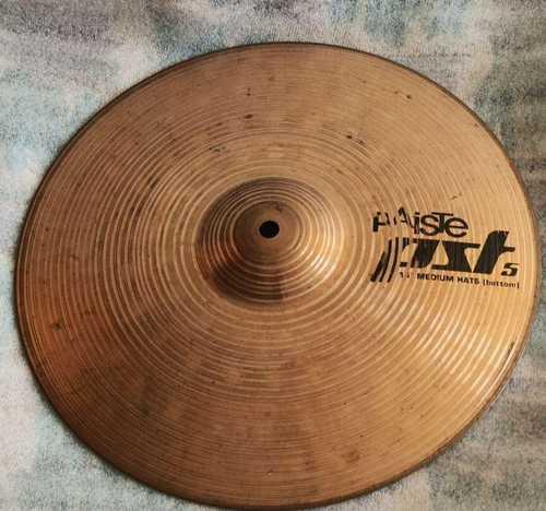 Paiste pst 5 medium 14" hi hat bottom cymbal(нижня